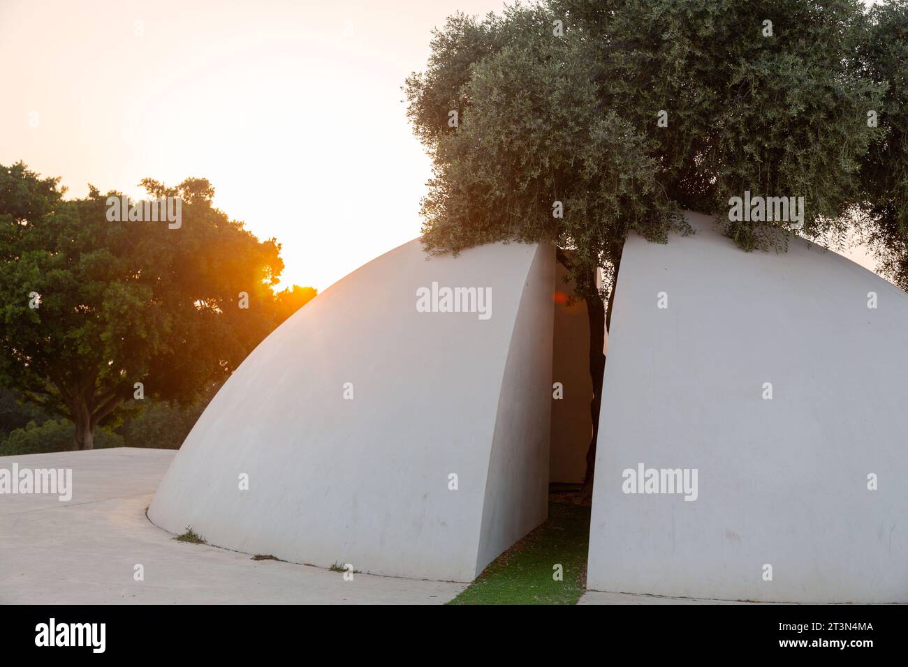 Tel Aviv, Israel - OCT 24, 2023 - Edith Wolfson Park, topped by the ...