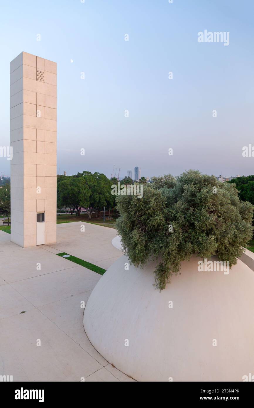 Tel Aviv, Israel - OCT 24, 2023 - Edith Wolfson Park, topped by the ...