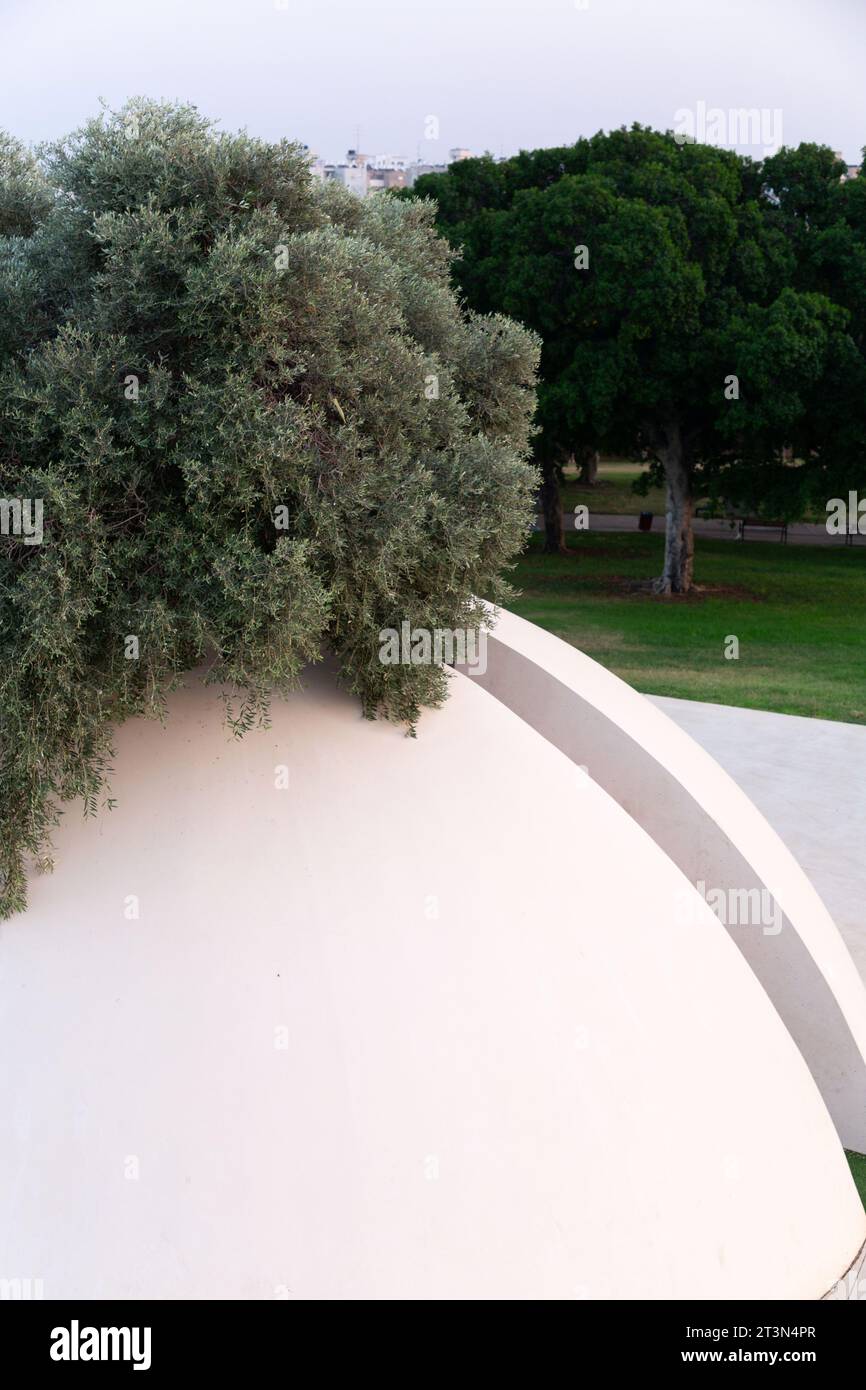 Tel Aviv, Israel - OCT 24, 2023 - Edith Wolfson Park, topped by the ...