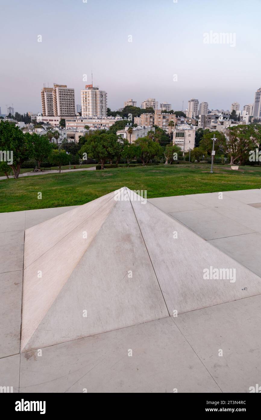 Tel Aviv, Israel - OCT 24, 2023 - Edith Wolfson Park, topped by the ...