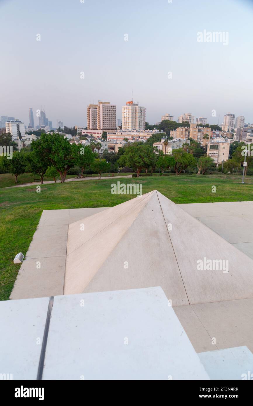 Tel Aviv, Israel - OCT 24, 2023 - Edith Wolfson Park, topped by the ...