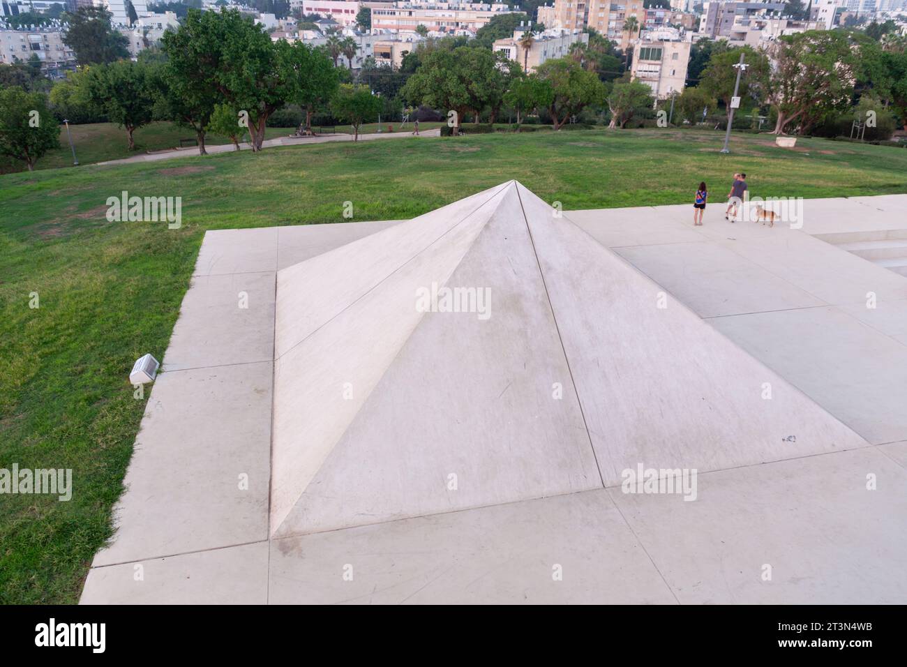 Tel Aviv, Israel - OCT 24, 2023 - Edith Wolfson Park, topped by the ...