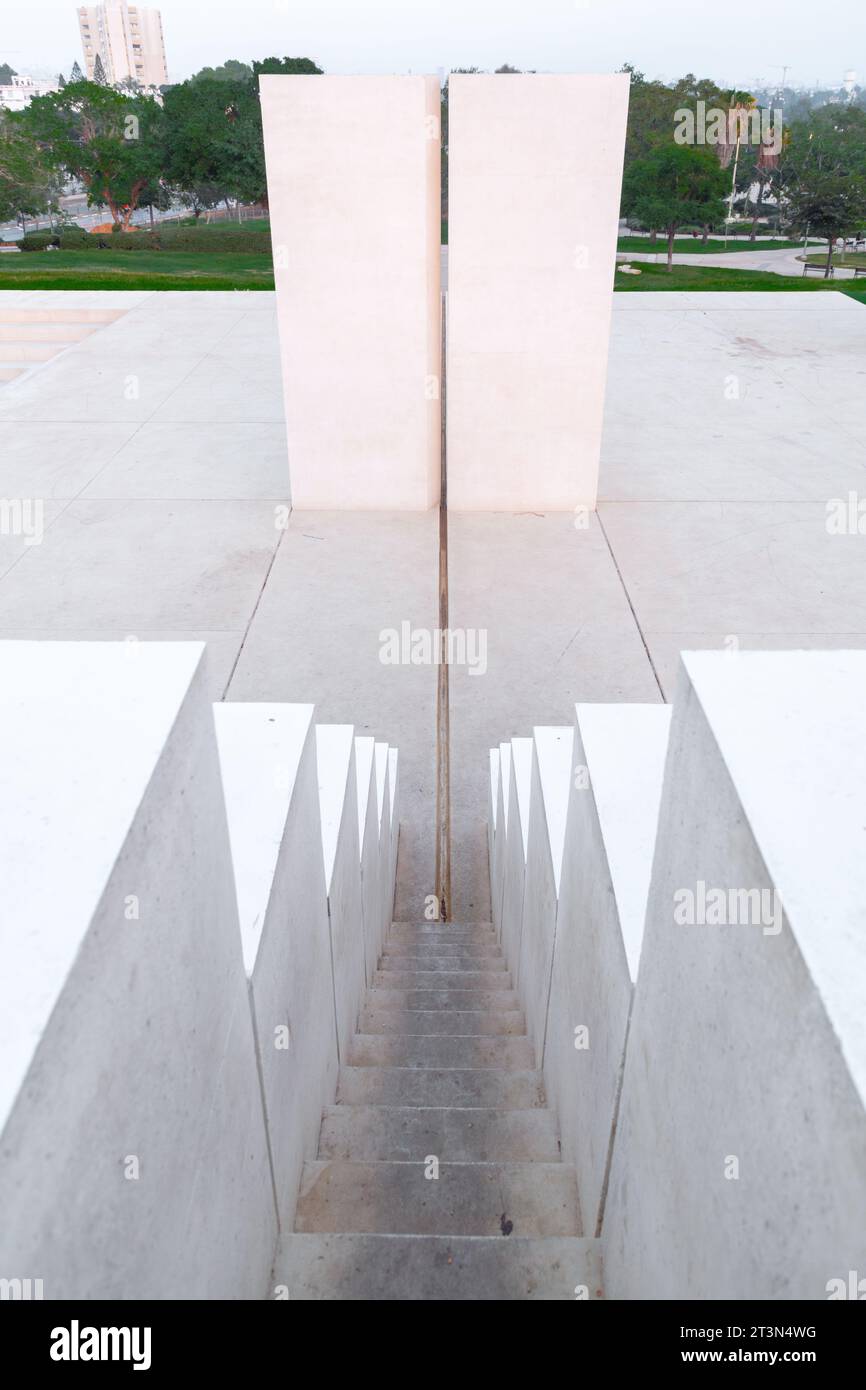 Tel Aviv, Israel - OCT 24, 2023 - Edith Wolfson Park, topped by the ...
