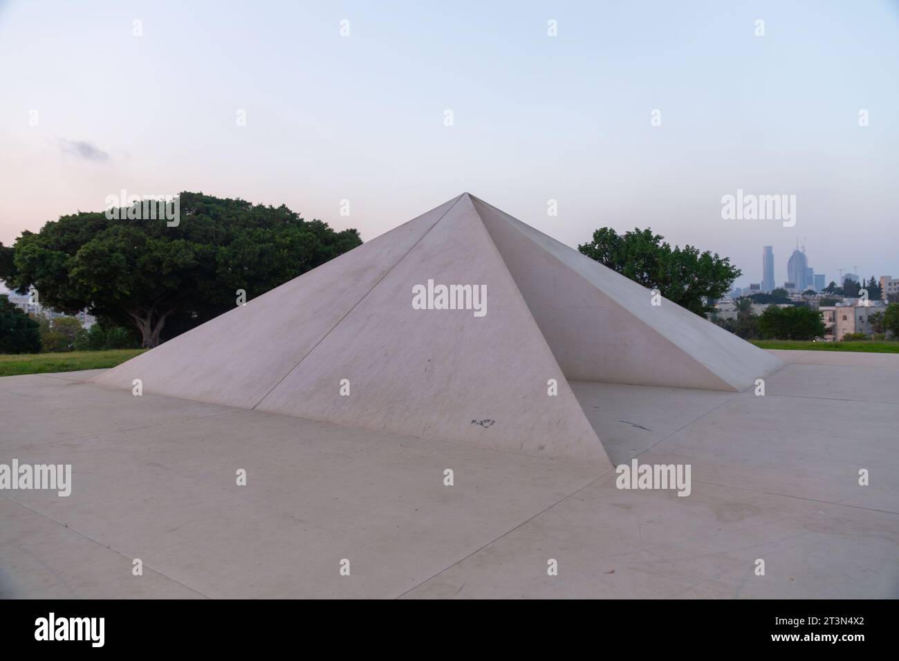 Tel Aviv, Israel - OCT 24, 2023 - Edith Wolfson Park, topped by the ...