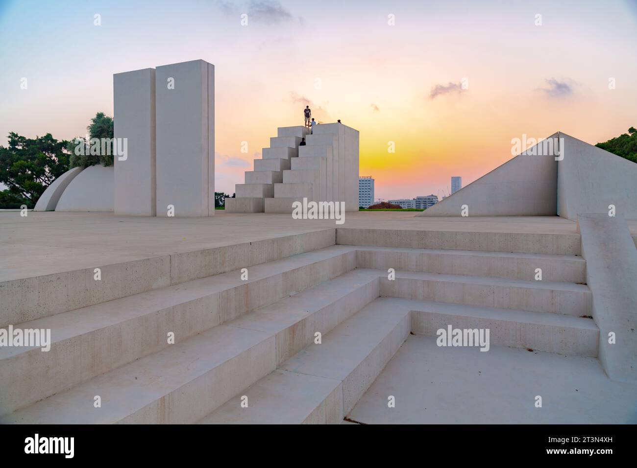 Tel Aviv, Israel - OCT 24, 2023 - Edith Wolfson Park, topped by the ...