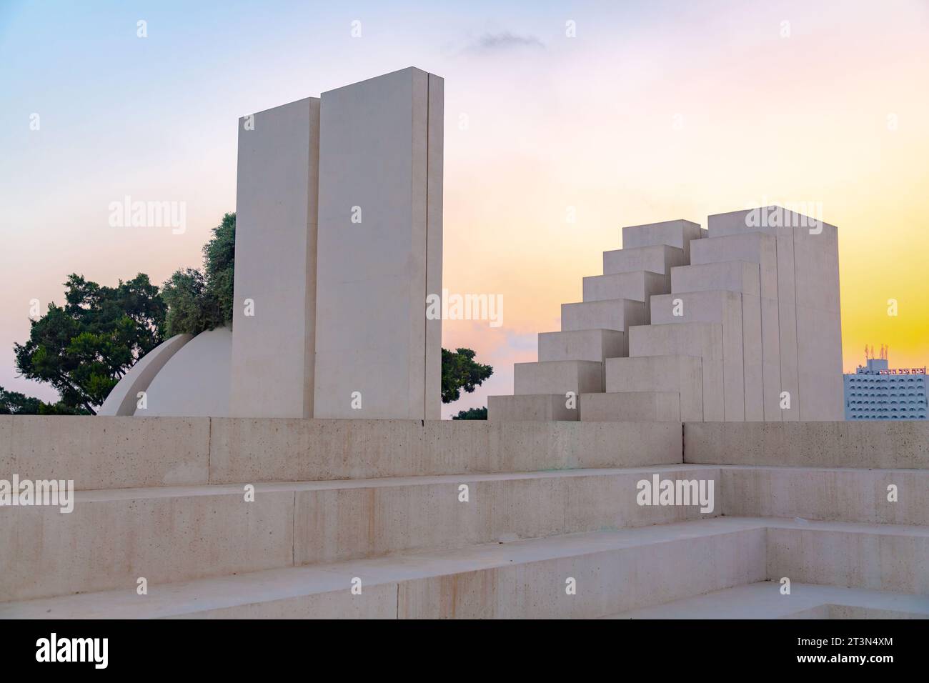 Tel Aviv, Israel - OCT 24, 2023 - Edith Wolfson Park, topped by the ...