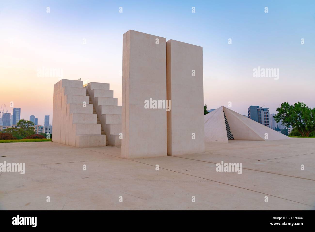 Tel Aviv, Israel - OCT 24, 2023 - Edith Wolfson Park, topped by the ...