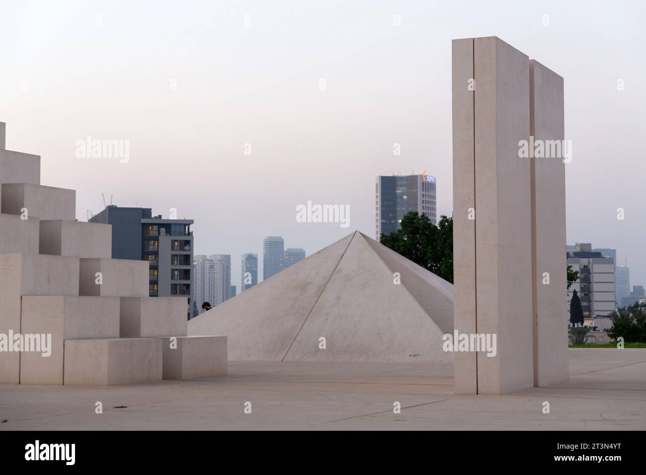 Tel Aviv, Israel - OCT 24, 2023 - Edith Wolfson Park, topped by the ...