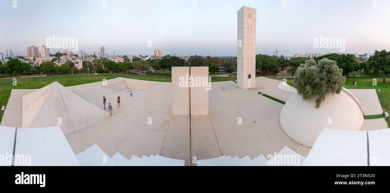 Tel Aviv, Israel - OCT 24, 2023 - Edith Wolfson Park, topped by the ...