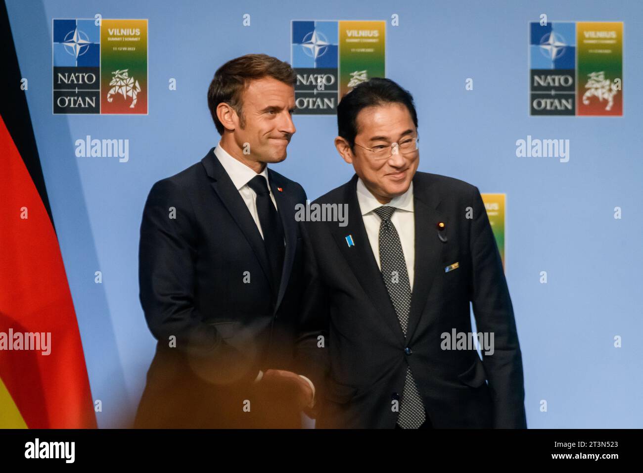 VILNIUS, LITHUANIA. 12th July 2023. G7 leaders event to announce a Joint Declaration of Support ...