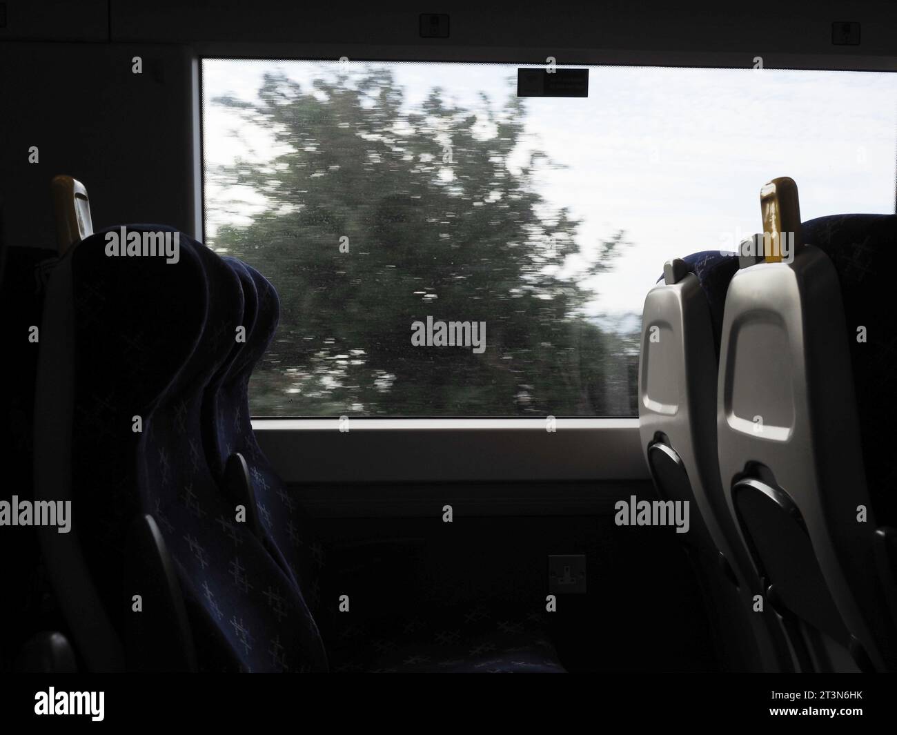 view from a train window from passenger pow Stock Photo - Alamy