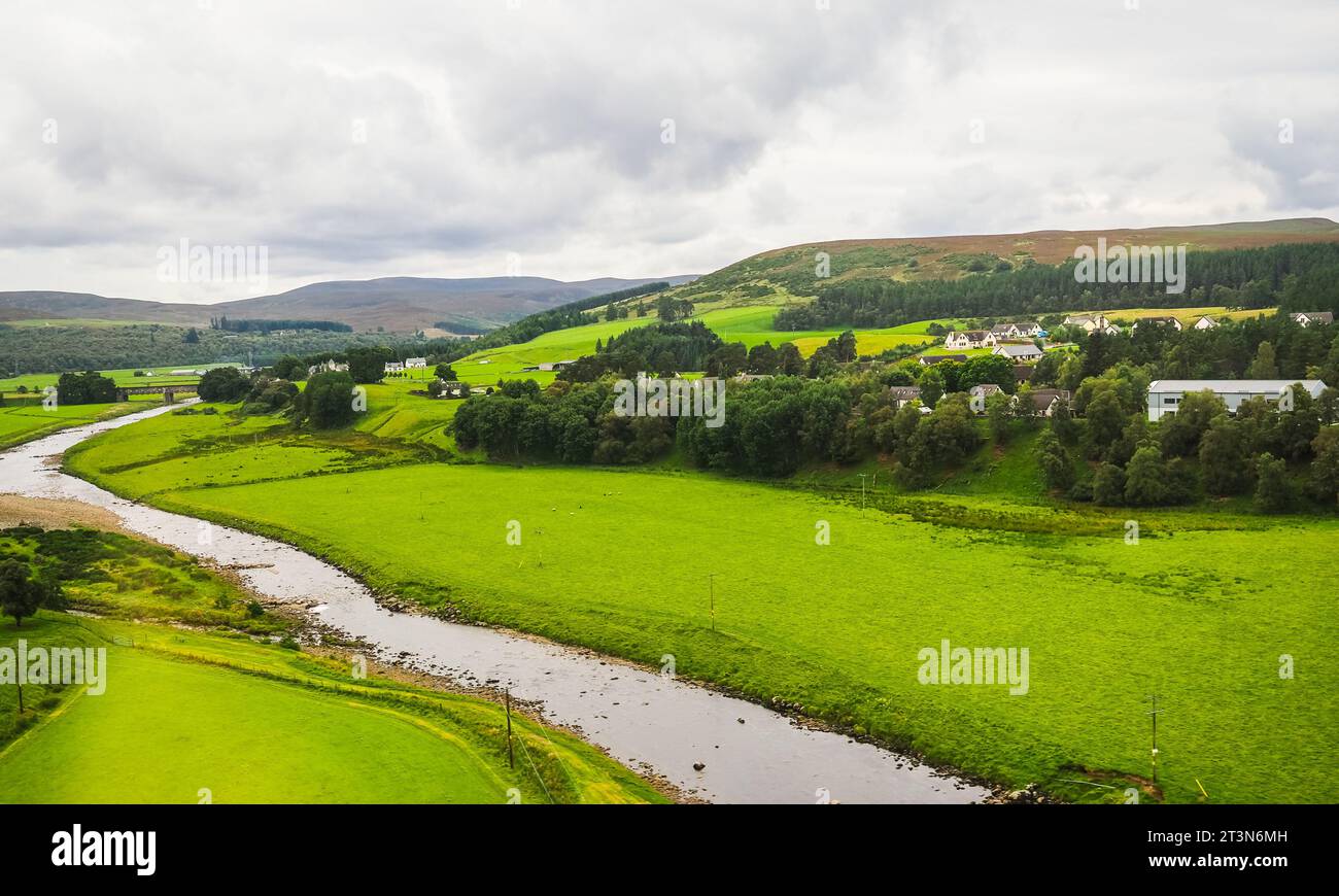 Scottish Lowlands panorama between Inverness and Aviemore Stock Photo ...