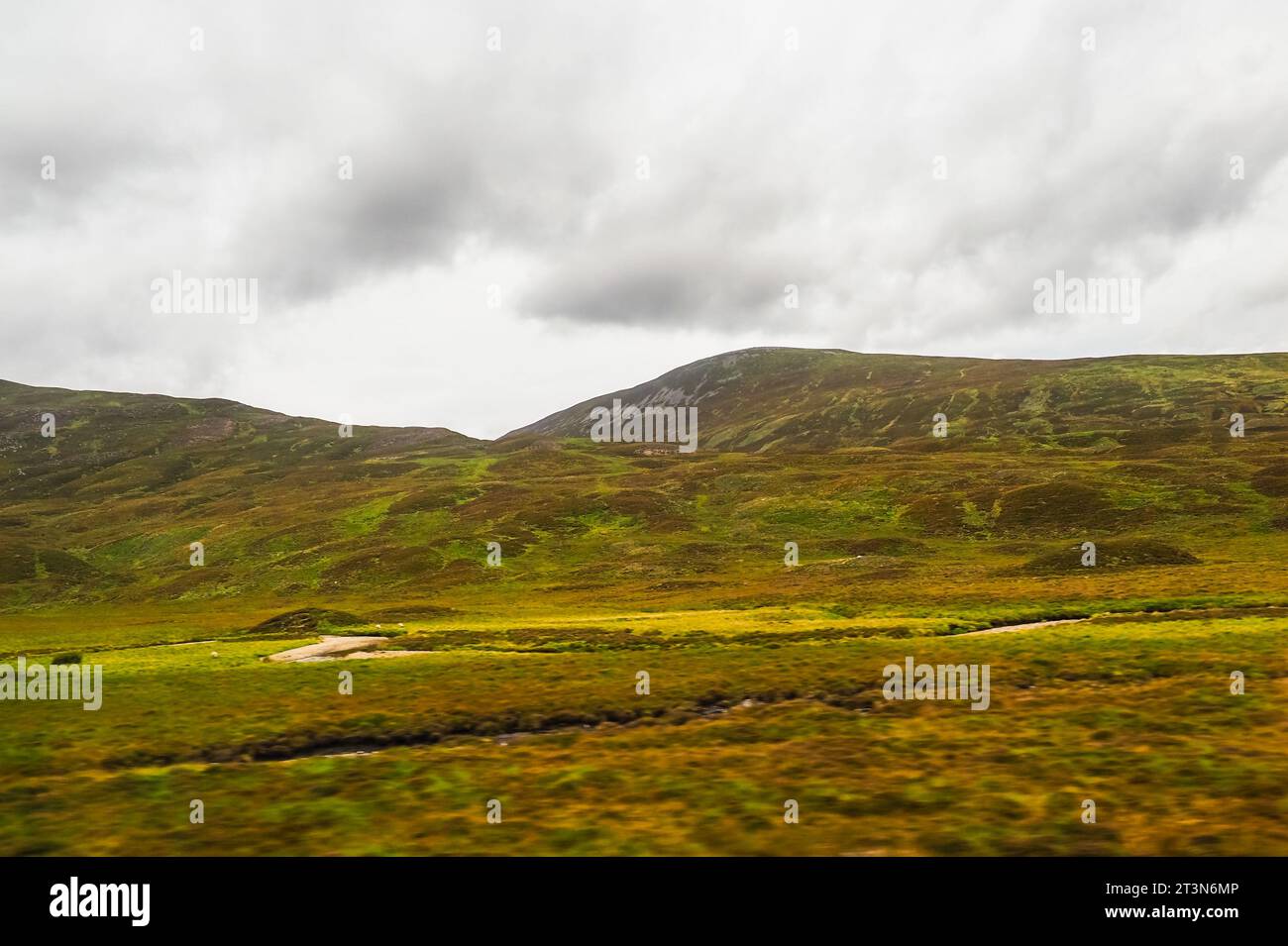 Scottish Lowlands panorama between Kingussie and Pitlochry Stock Photo ...