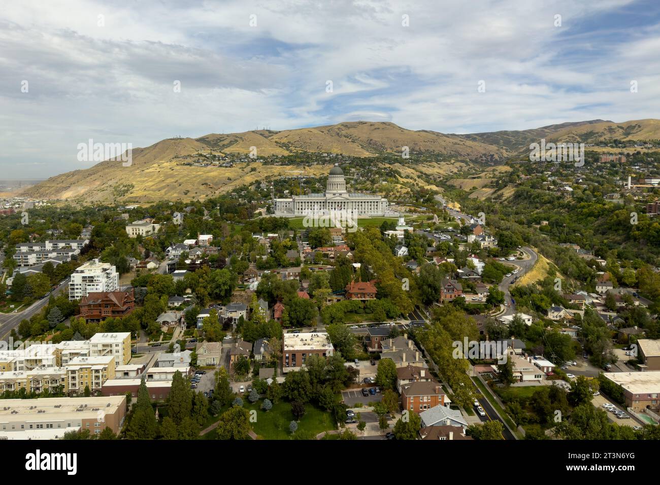 The Utah State Capitol Building, on Capitol Hill in Salt Lake City ...