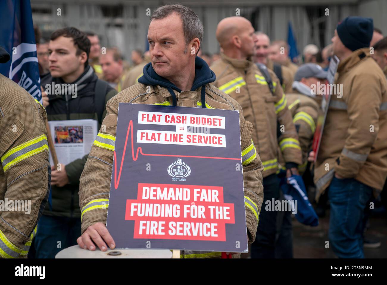 Firefighters from the Fire Brigades Union (FBU) take part in the Cuts ...