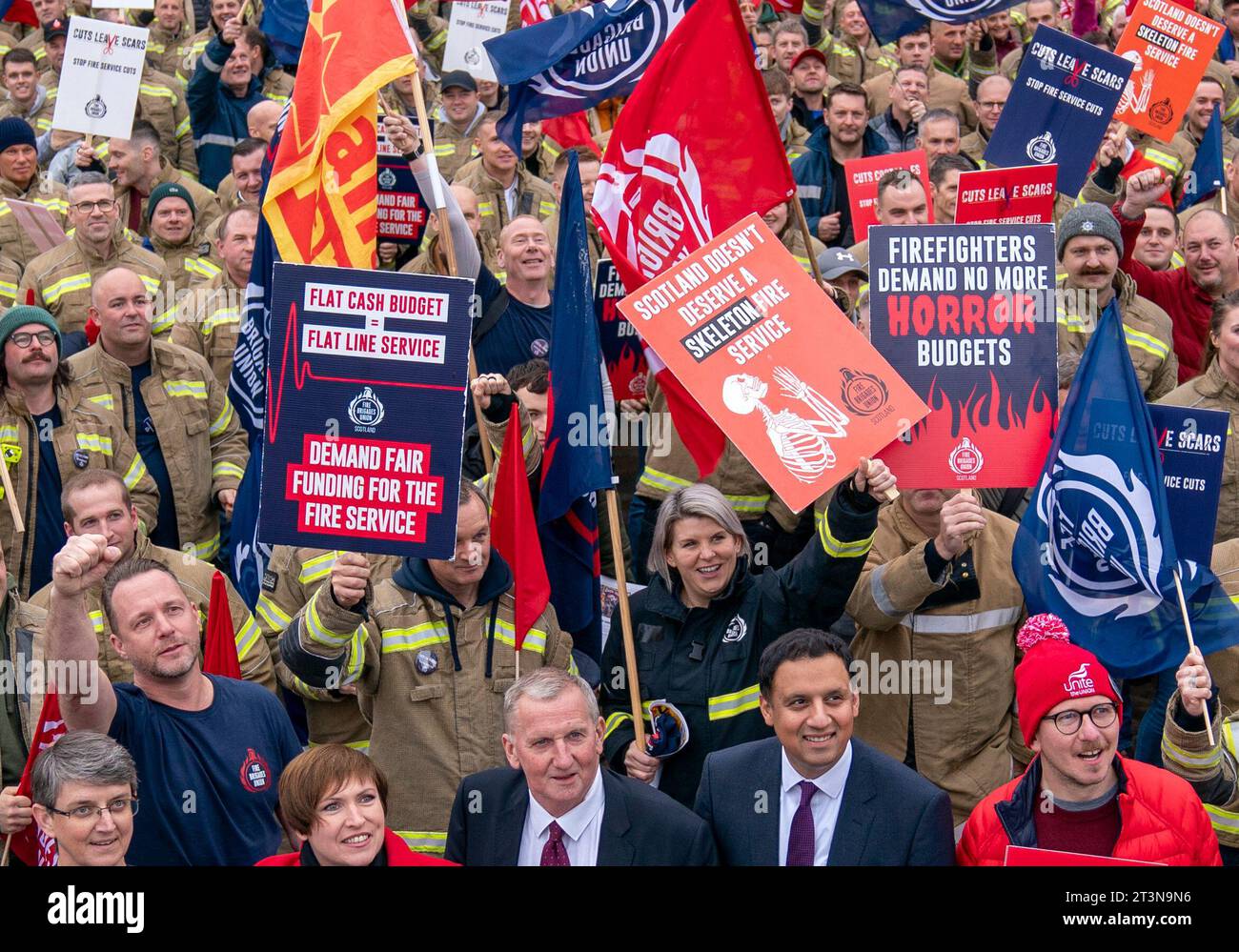 Firefighters from the Fire Brigades Union (FBU) take part in the Cuts ...