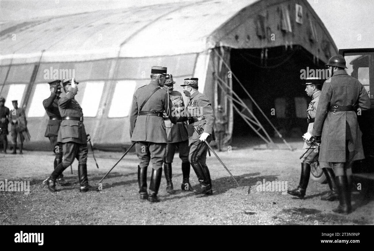 French Army Officers greeting each other in or near Koblenz / Coblenz ...