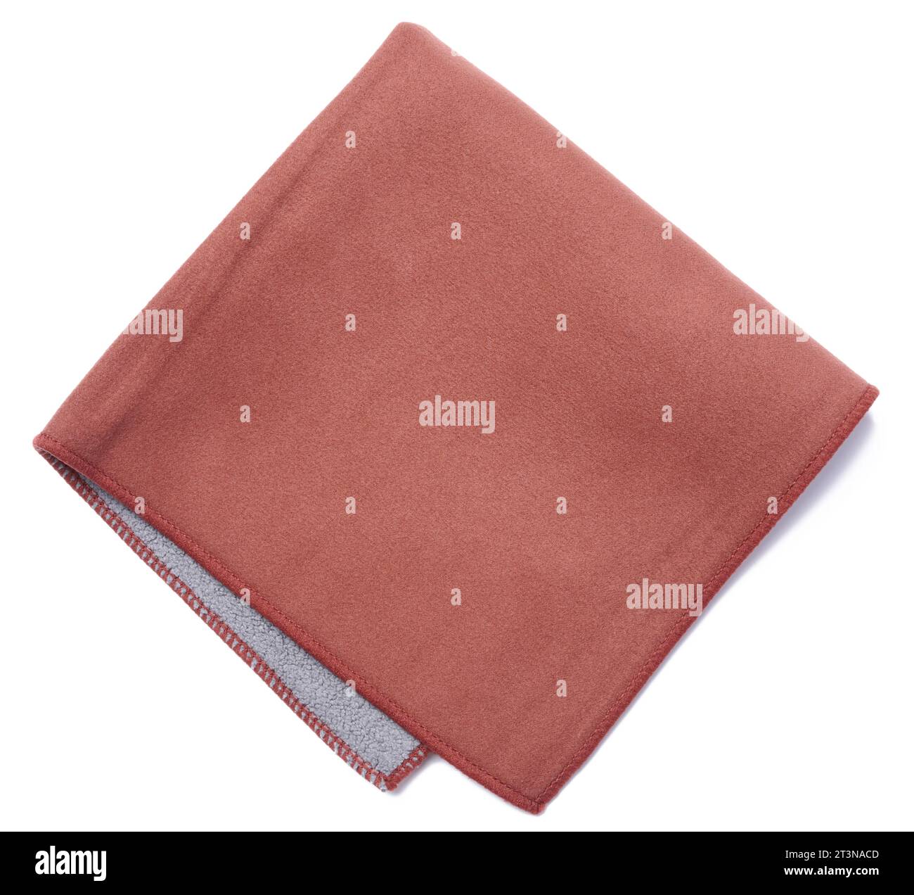 Folded textile napkin for house cleaning on white isolated background ...