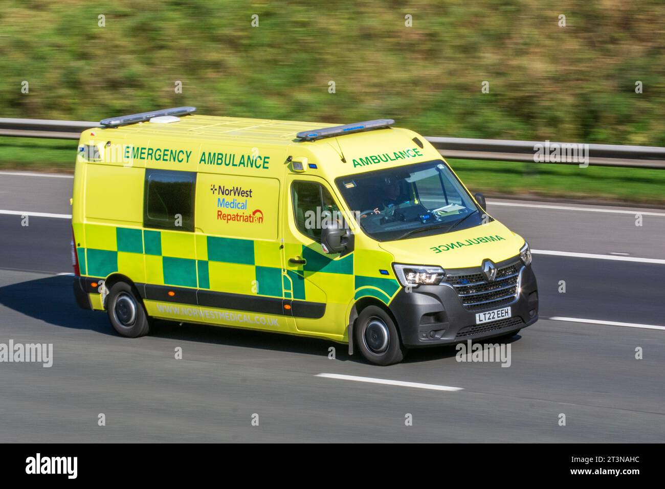 NorWest Medical Repatriation. NHS Ambulance Stock Photo - Alamy