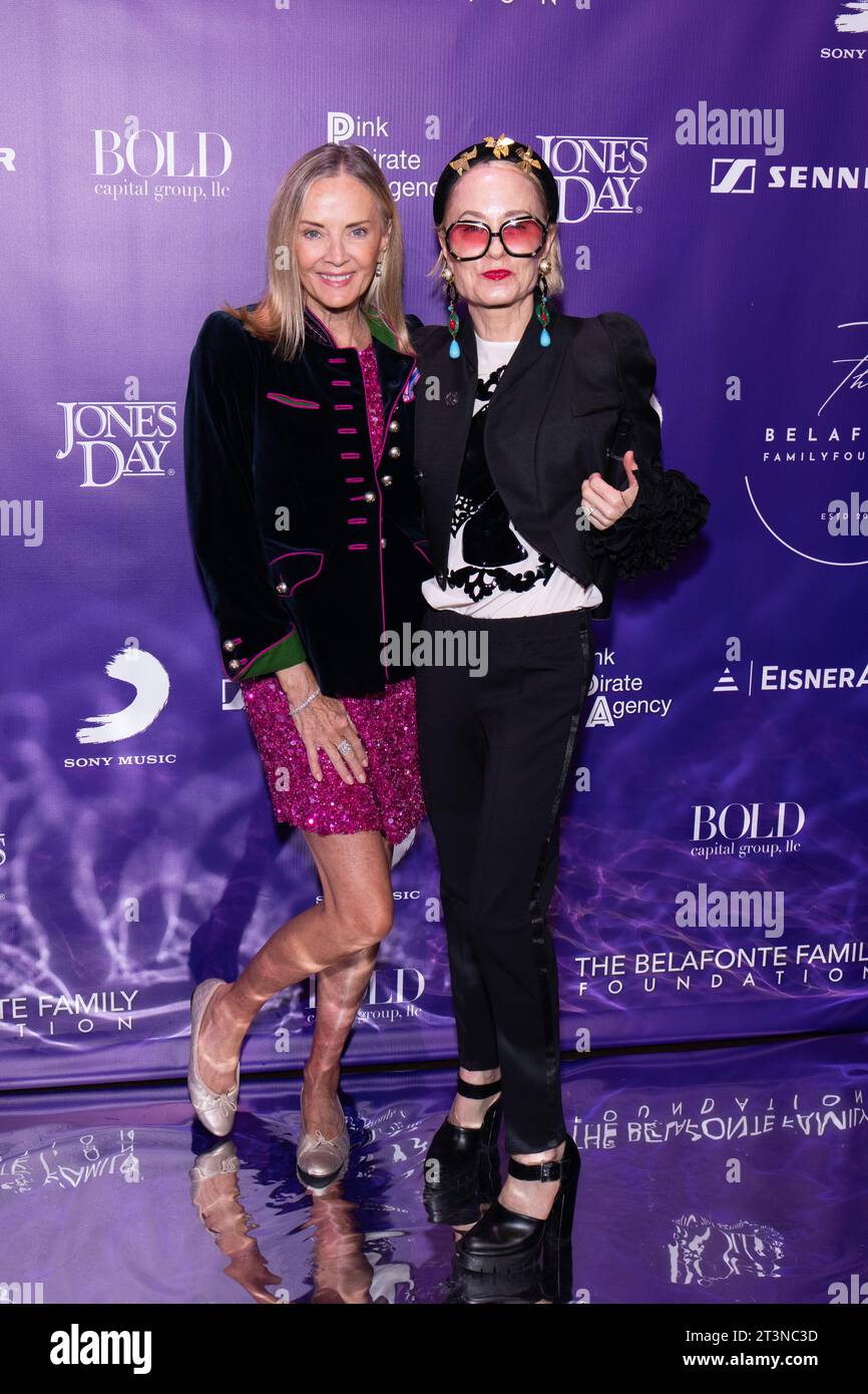 Bonnie Pfeifer Evans and Robin Cofer attends The Belafonte Family ...