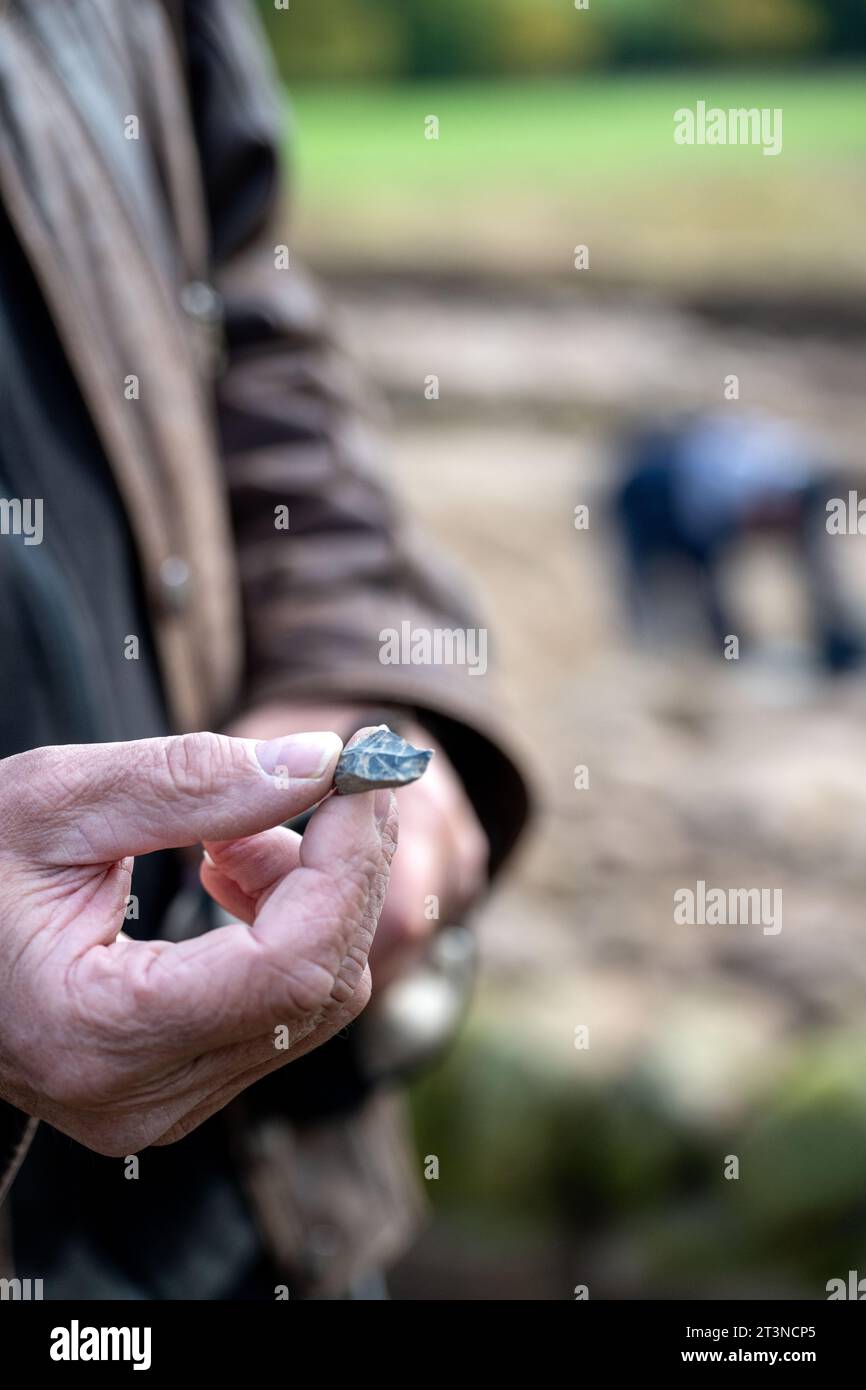 Friesen, Germany. 18th Oct, 2023. A man holds an approximately 6,000 ...