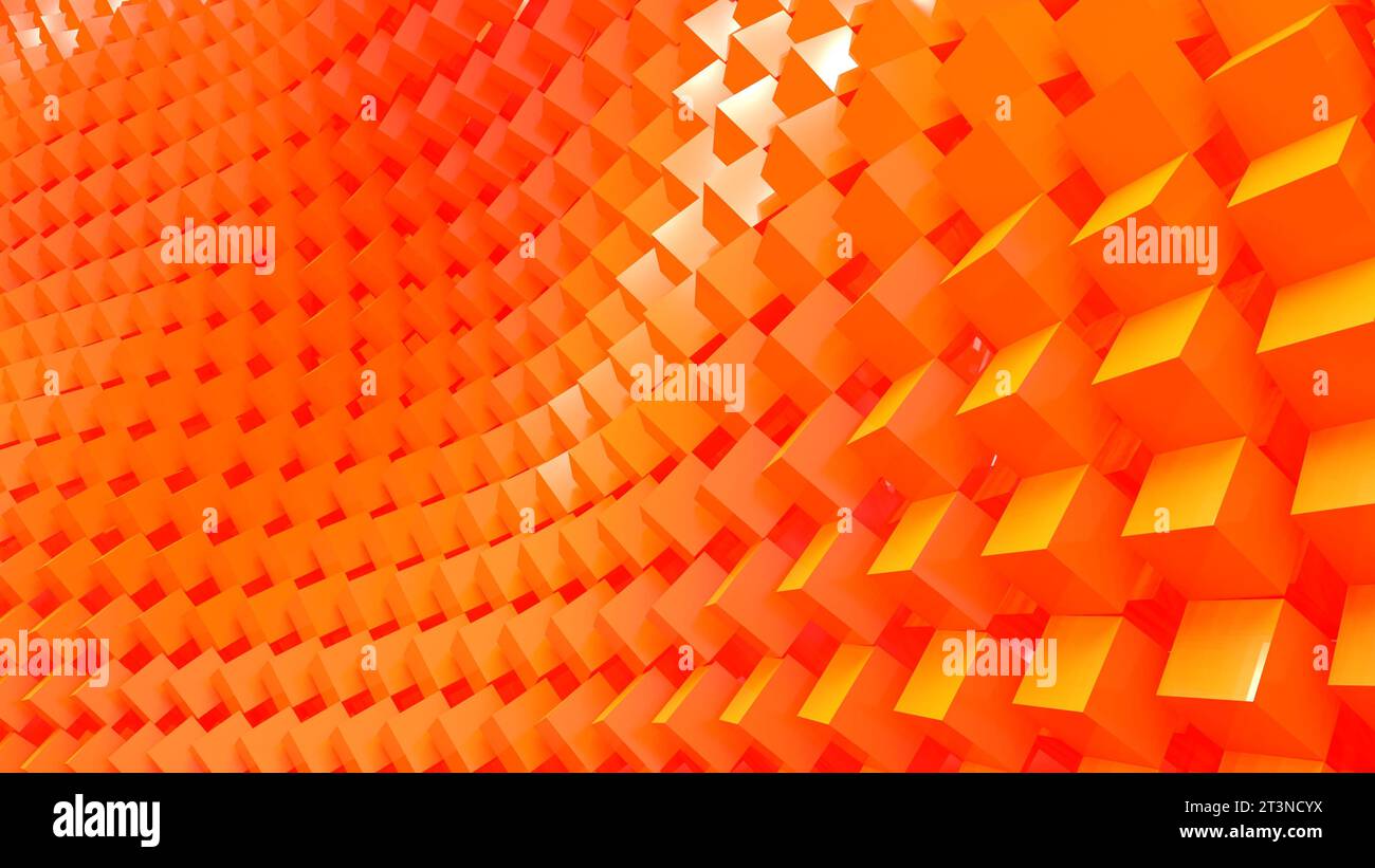 abstract orange cube background Stock Photo - Alamy