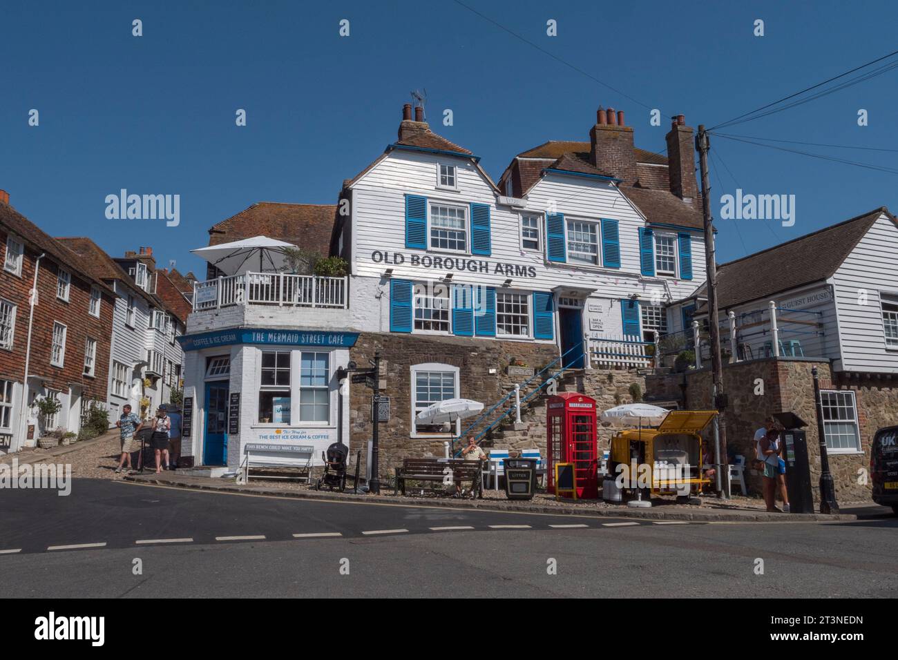 The Old Borough Arms at the bottom of Mermaid Street in Rye, East ...