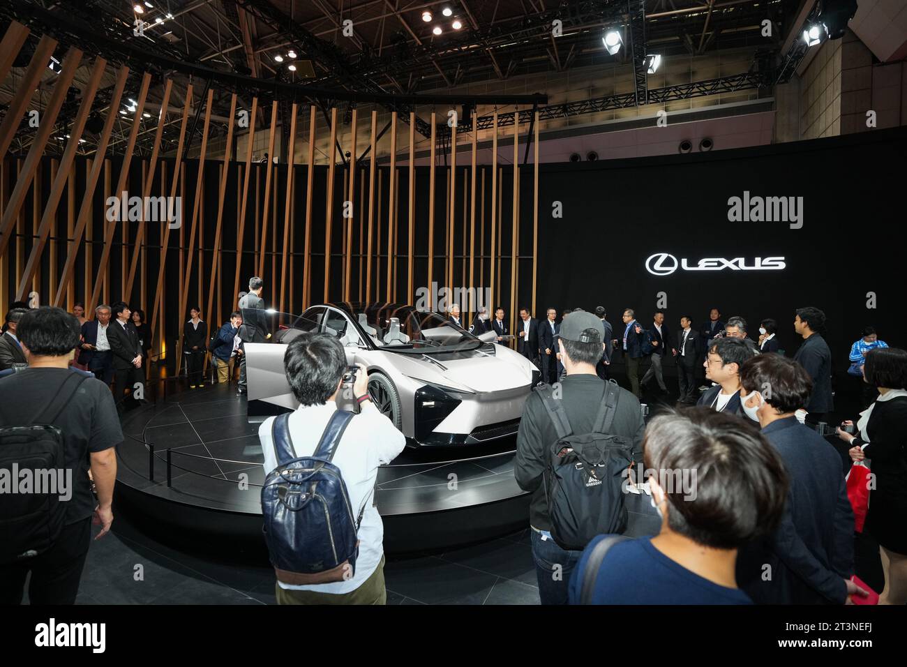 Tokyo, Japan. 26th Oct, 2023. People visit the exhibition area of Lexus ...