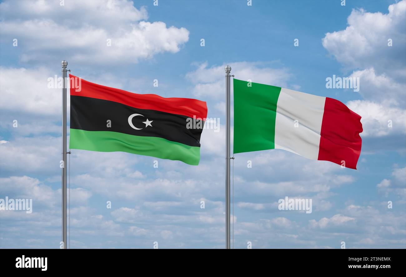 Libya italy flag hi-res stock photography and images - Alamy