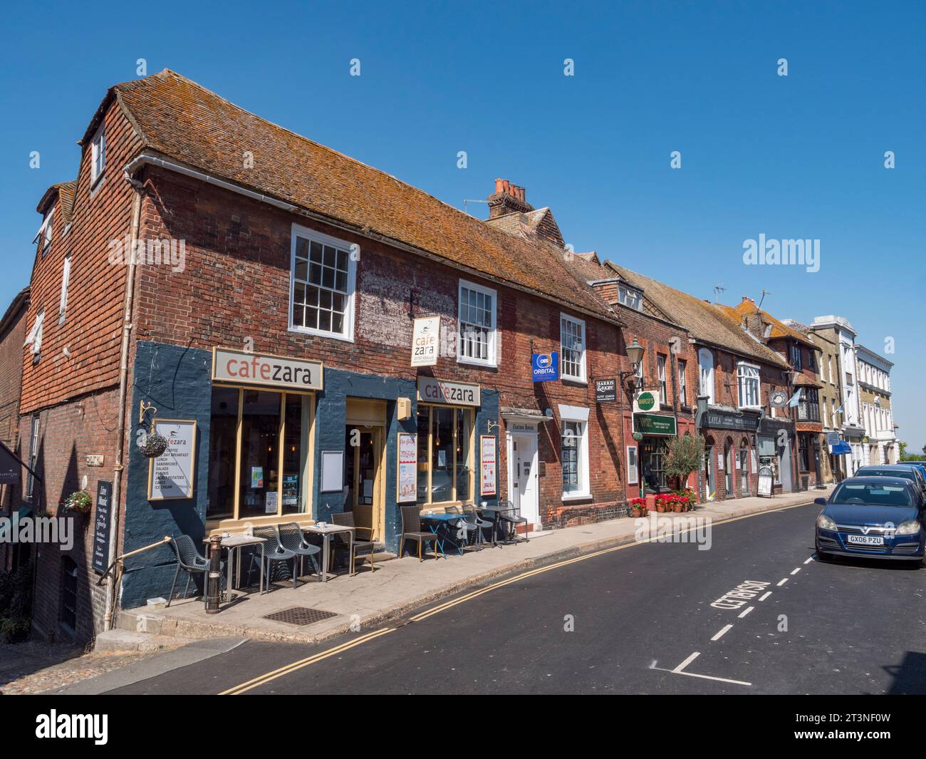 General view of Cafezara on the High Street in Rye, East Sussex, UK ...