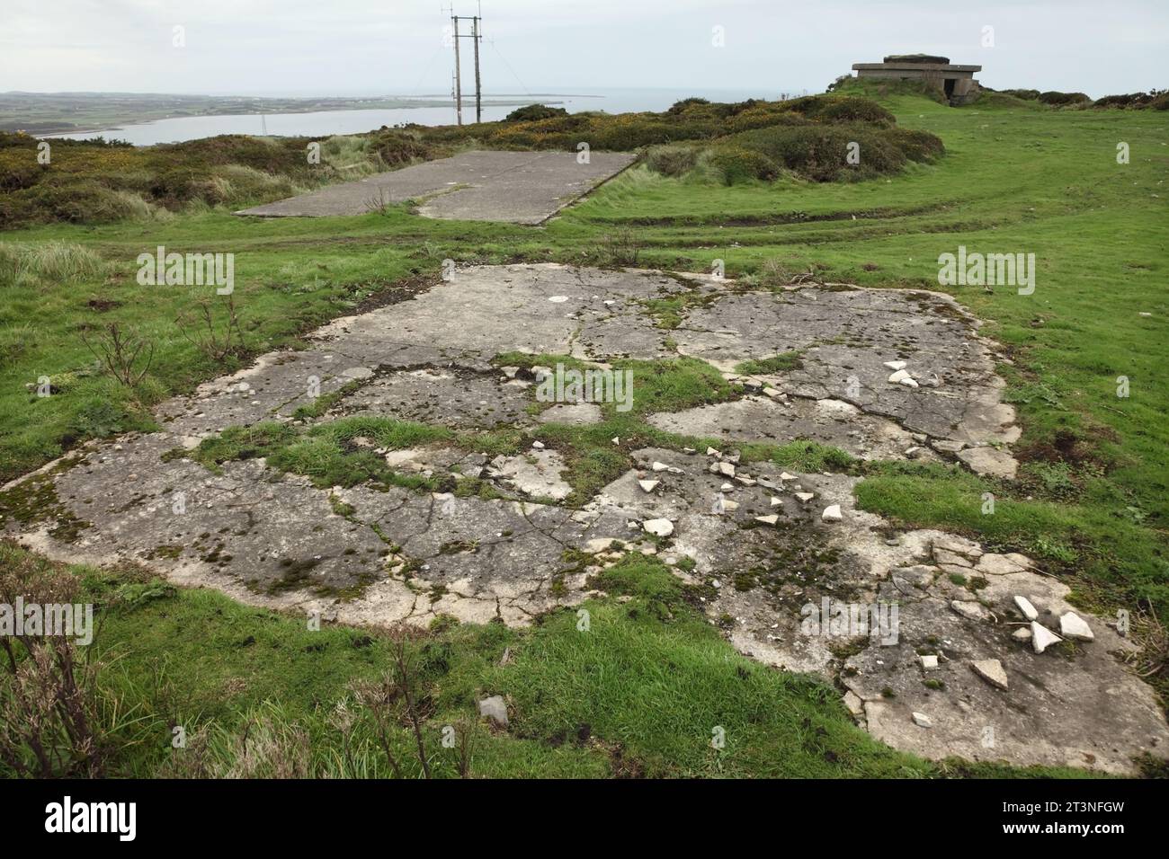 Remains of buildings at the site of the World War 2 Chain Home Low (CHL ...
