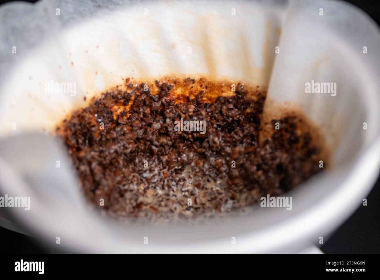 Brewing coffee with the v60 method Stock Photo - Alamy