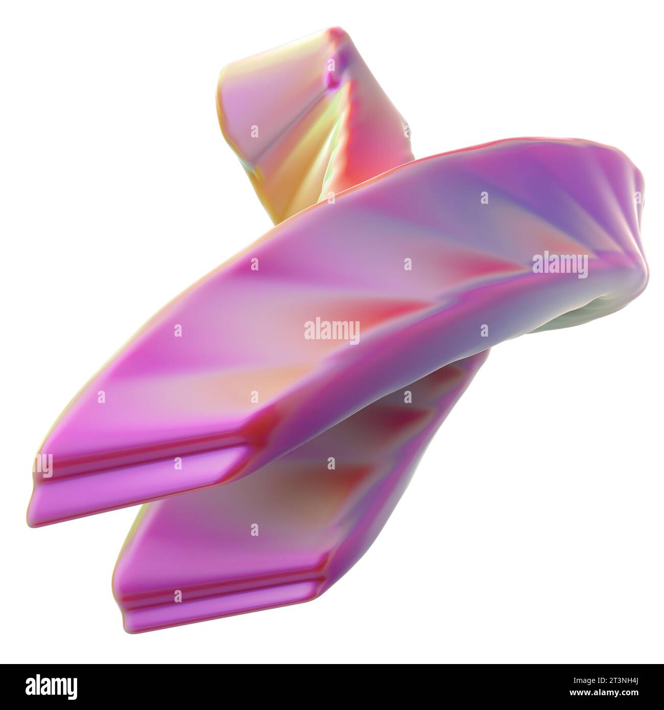 Isolated Rectangle Twisted Pink Elegant Modern 3D Rendering Image ...