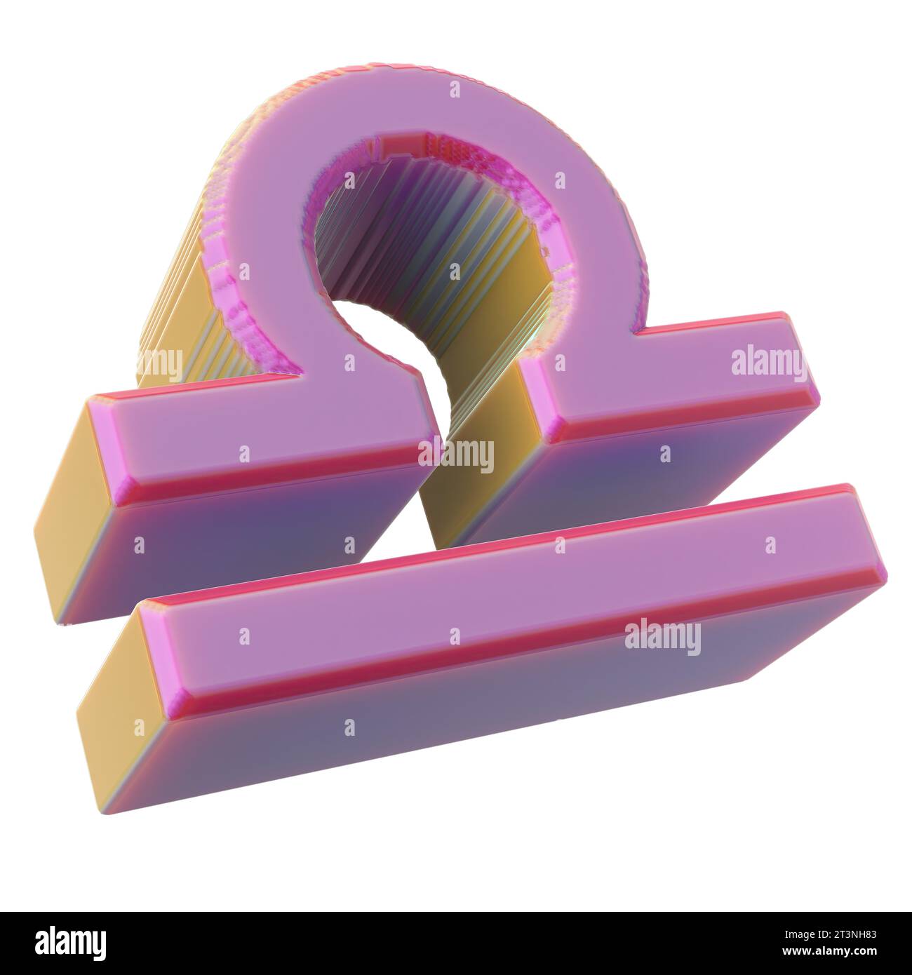 Isolated Ohm Symbol Pink Elegant Modern 3D Rendering Image Abstract ...