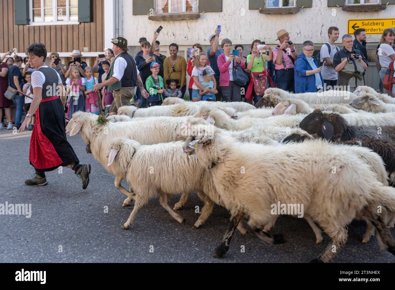 RETTENBERG, 2023 sept 8, wowan and man herdsman in traditional suit ...