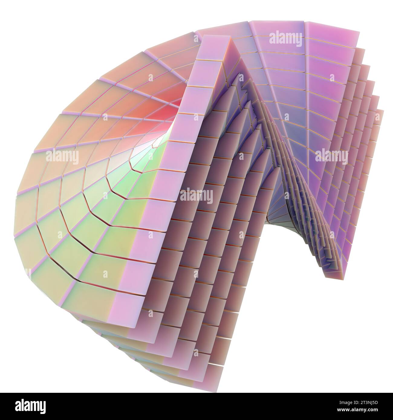 Abstract Background of Isolated Layers of Fan-shaped Cubes Pink Elegant ...