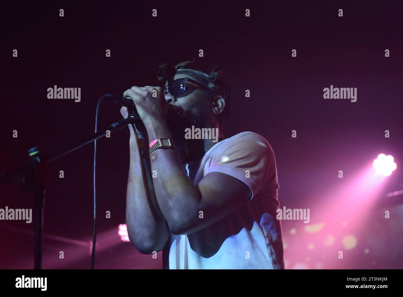 Franklin James Fisher of Algiers band performing live Stock Photo - Alamy