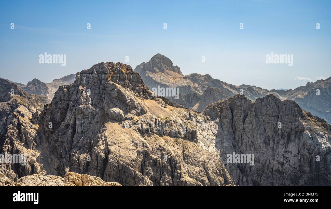 Triglav and Razor Mountain. Sunny day in Triglav National Park, Julian ...