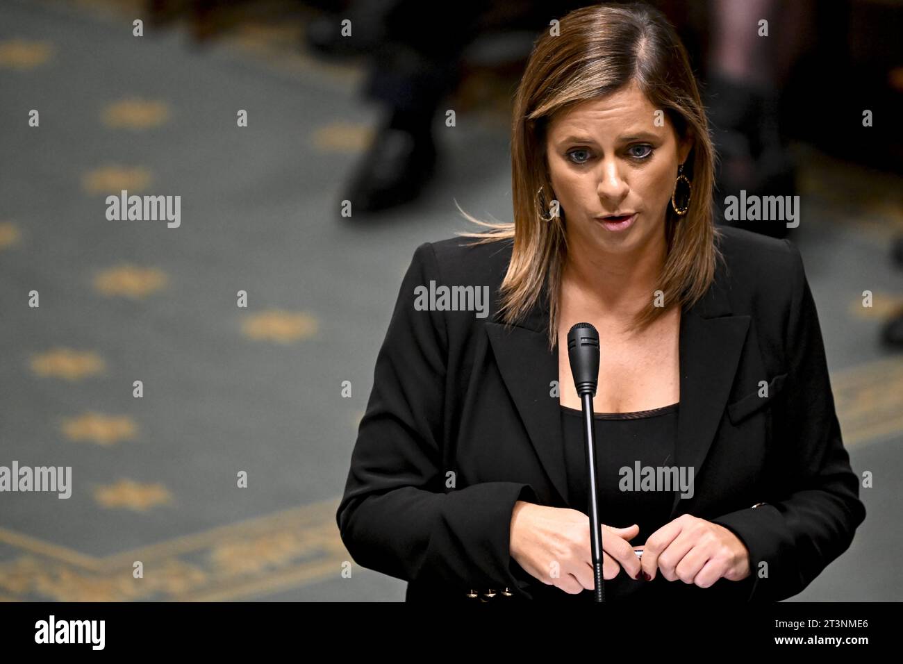 Brussels, Belgium. 26th Oct, 2023. Open Vld's Marianne Verhaert ...
