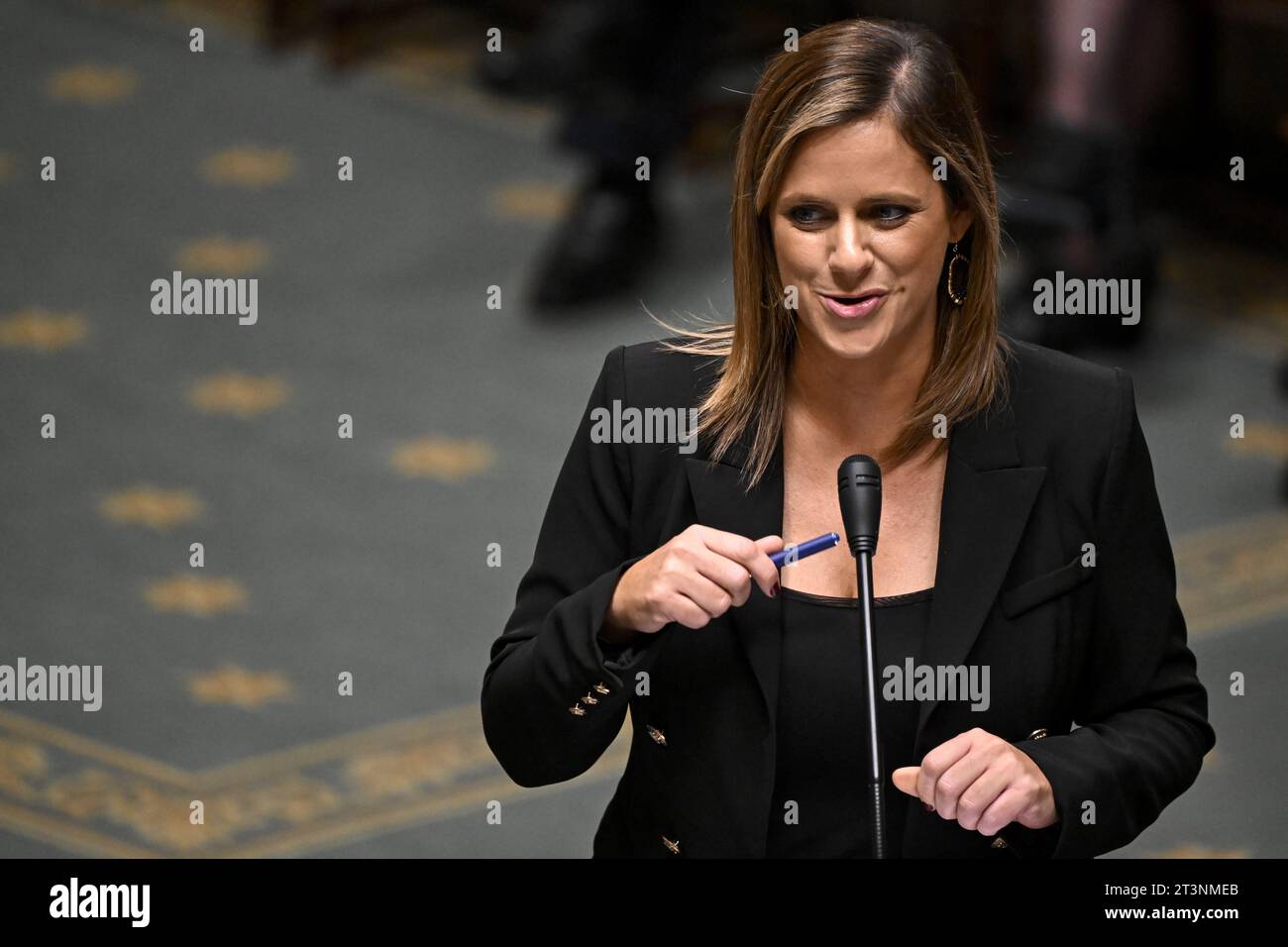 Brussels, Belgium. 26th Oct, 2023. Open Vld's Marianne Verhaert ...