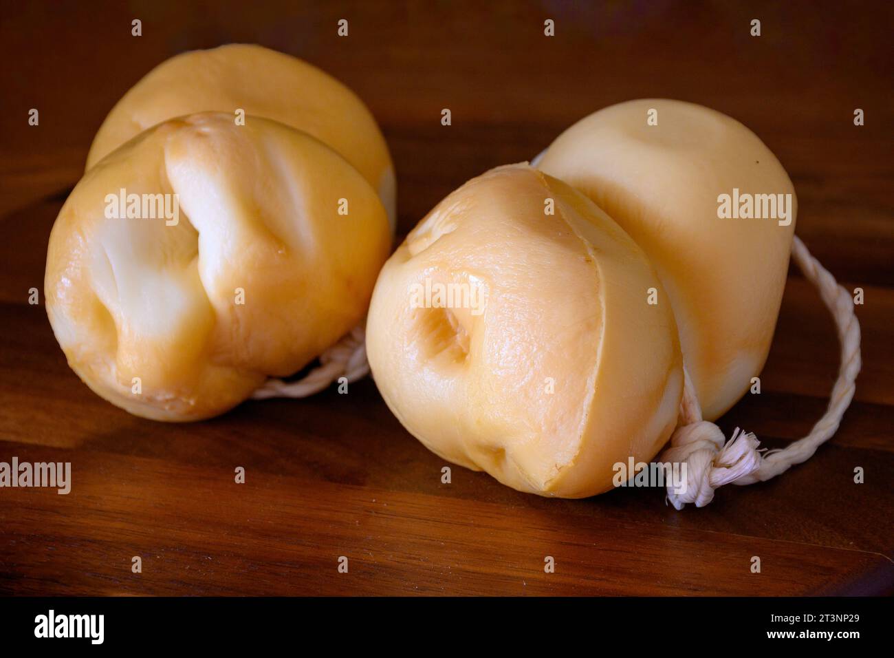 Italian semi hard handmade smoked scamorza cheese, from cow milk from ...