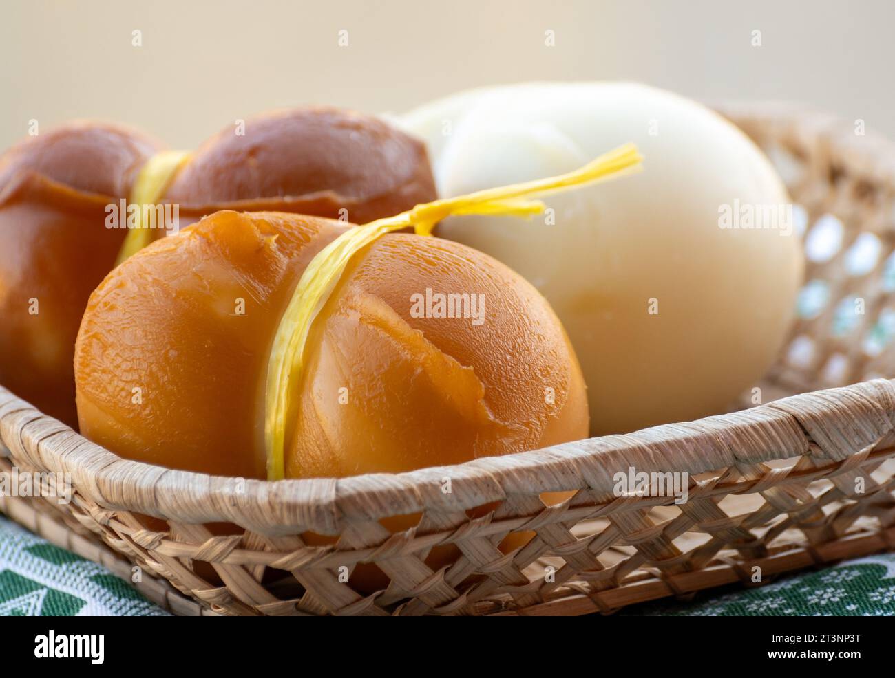 Italian semi hard handmade smoked and white scamorza cheese, from cow ...