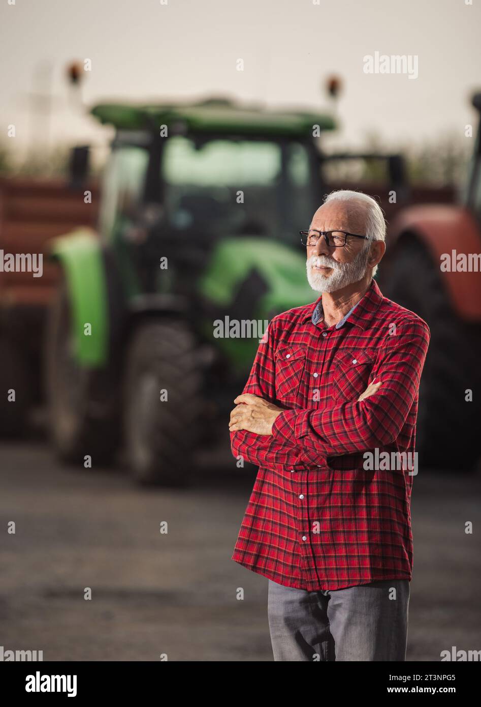 Farmer posing with tractor hi-res stock photography and images - Alamy