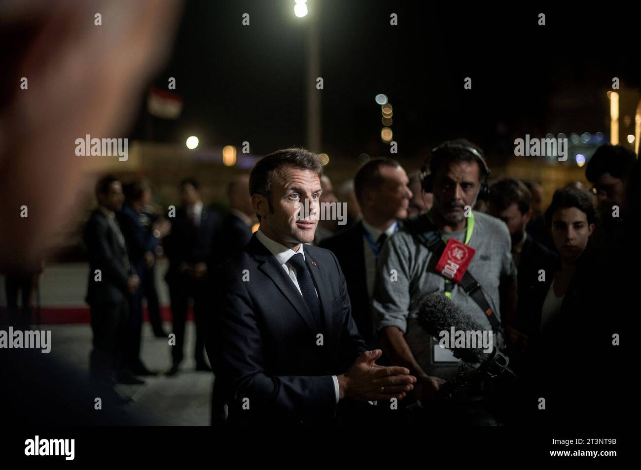 Le Caire, Egypt. 25th Oct, 2023. Emmanuel Macron, French president ...