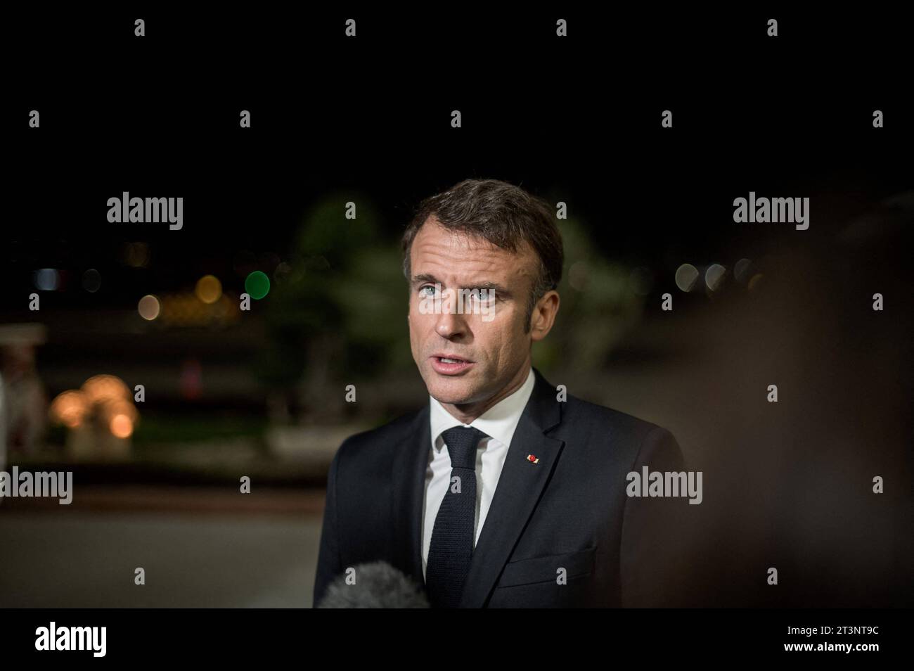 Le Caire, Egypt. 25th Oct, 2023. Emmanuel Macron, French president ...