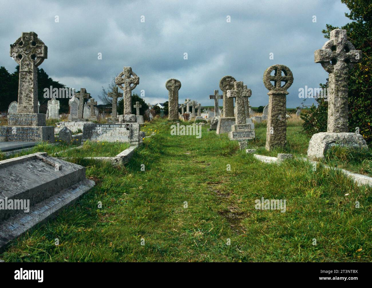 Distant view of SE face of a Medieval wayside cross re-erected near the ...