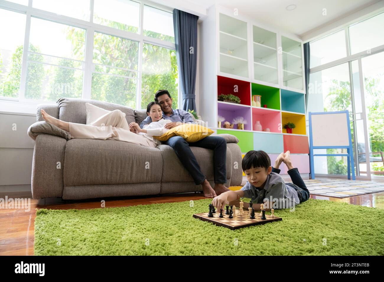 happy family together at home Stock Photo - Alamy