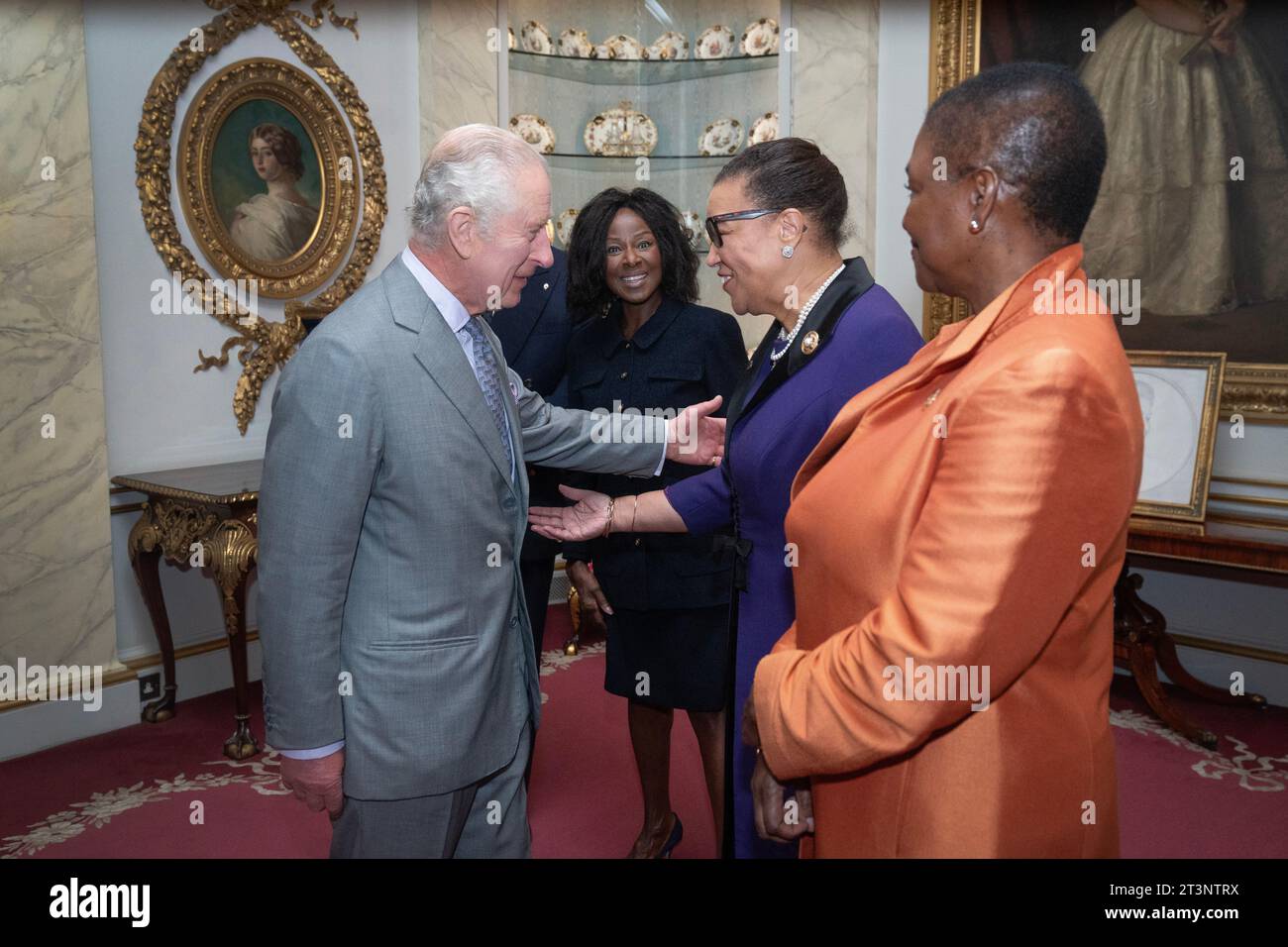 King Charles III greets Commonwealth Secretary General, Baroness ...