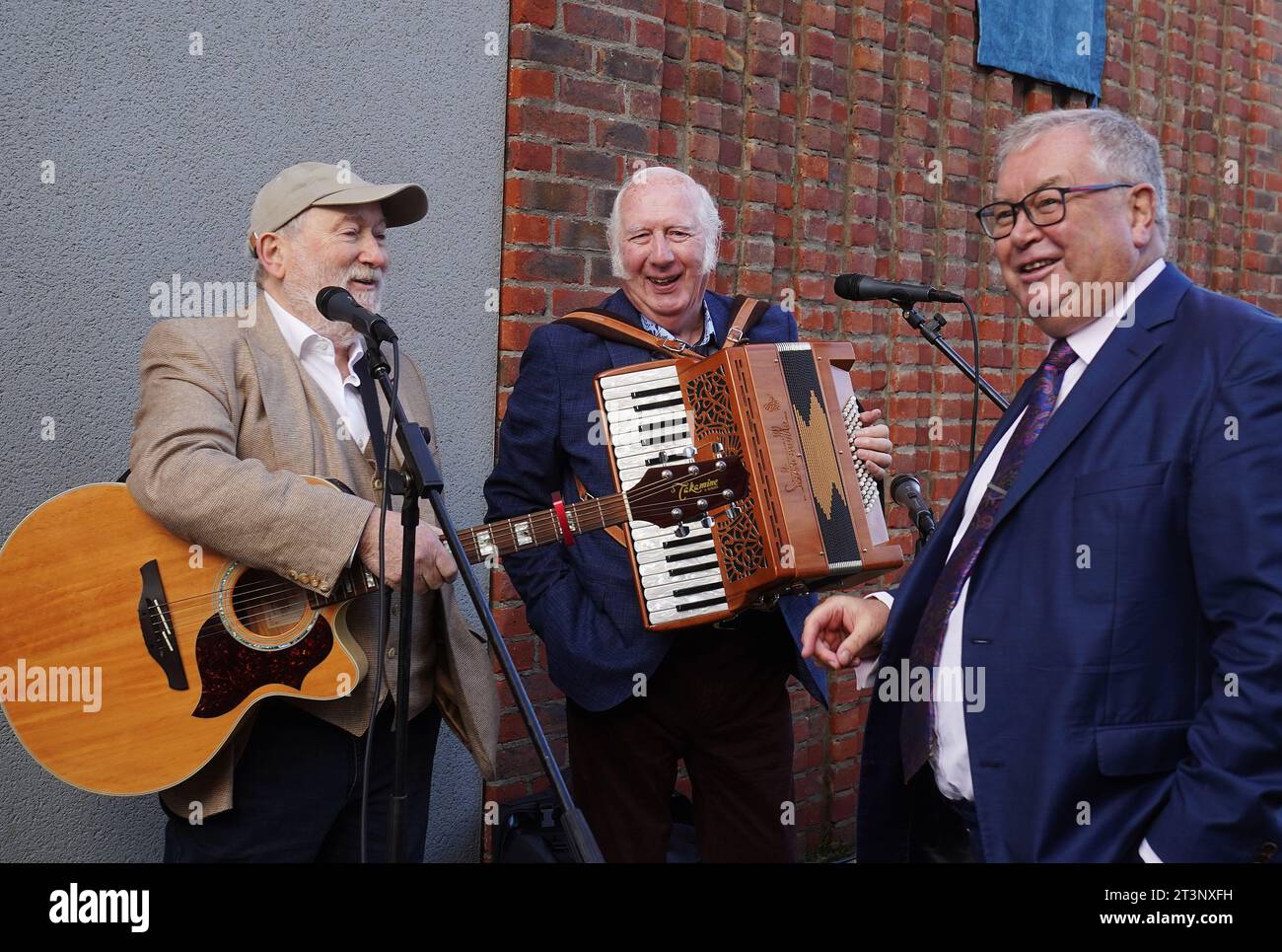 International recording artists Foster and Allen, with RTE broadcaster ...