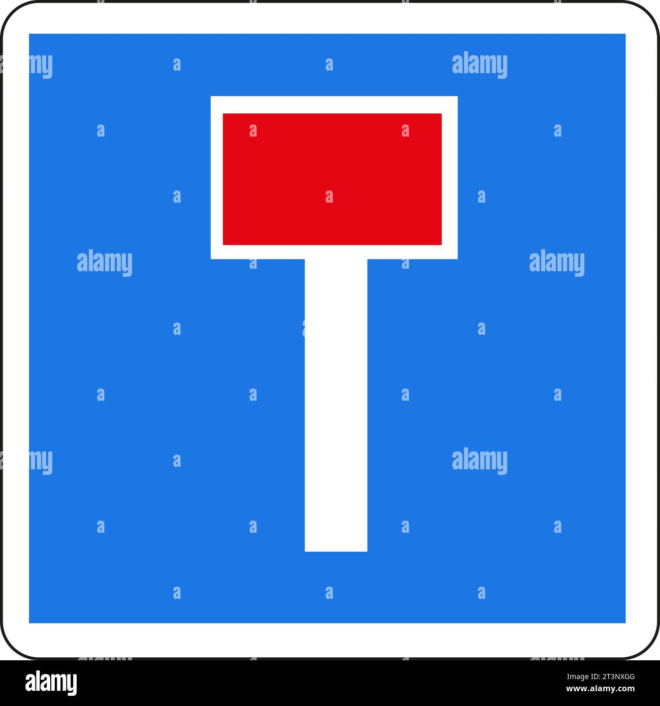 French road sign: Dead end street Stock Photo - Alamy